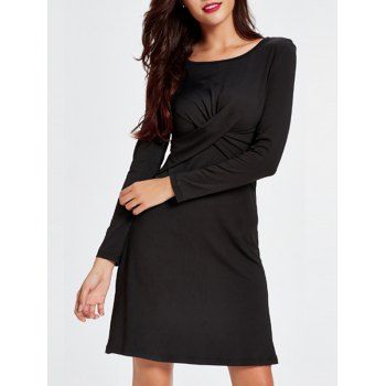 [41% OFF] 2024 Crossover Short Formal Party Dress In BLACK | DressLily