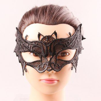 [41% OFF] 2025 Upper Half Face Hollow Out Black Lace Carnival ...