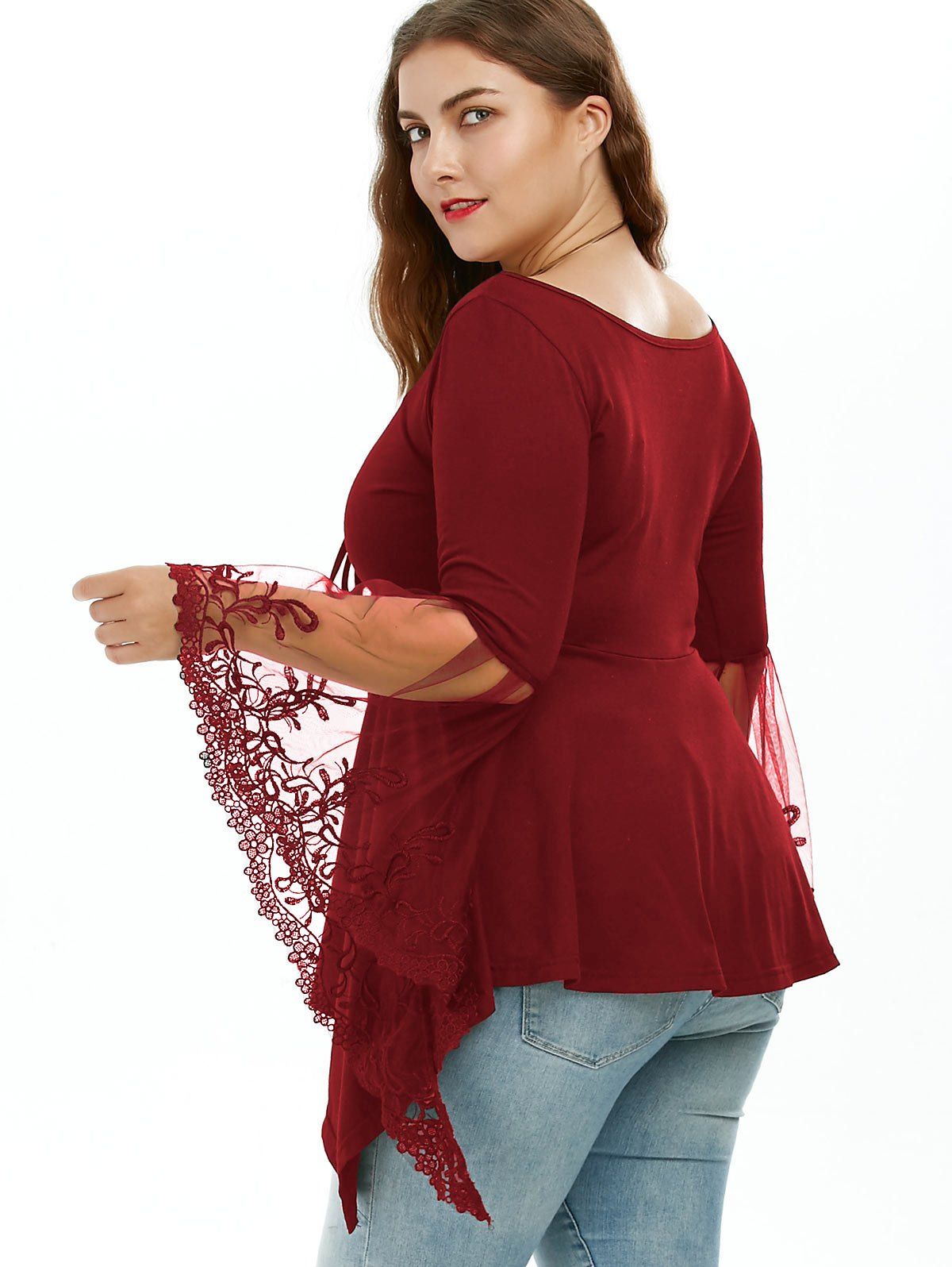 DressLily.com: Photo Gallery - Plus Size Flare Sleeve Handkerchief ...