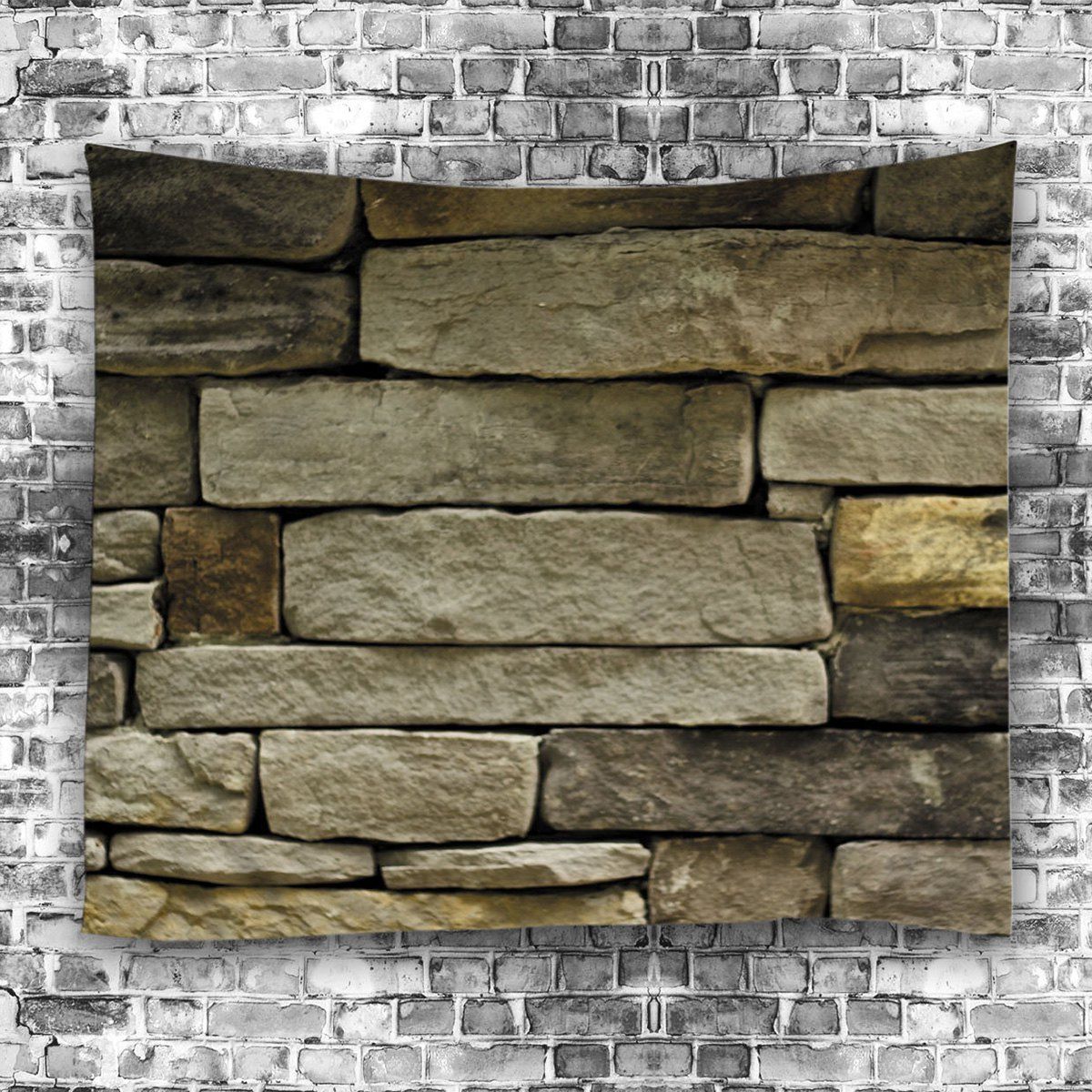 DressLily.com: Photo Gallery - Stone Brick Wall Print Tapestry Wall ...