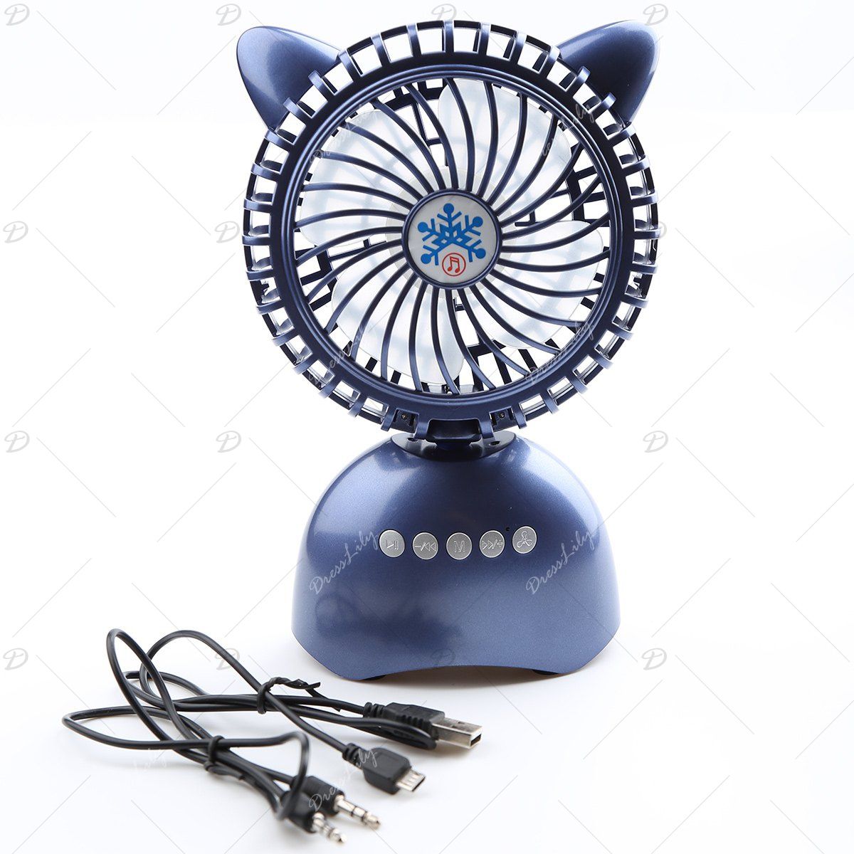 2018 Mini Portable Wireless Bluetooth Speaker USB Desk Fan BLUE CM In ...