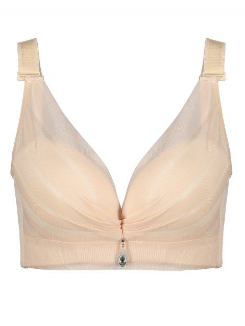 [41 Off] 2019 Plus Size Padded Wirefree Ruched Bra In Complexion