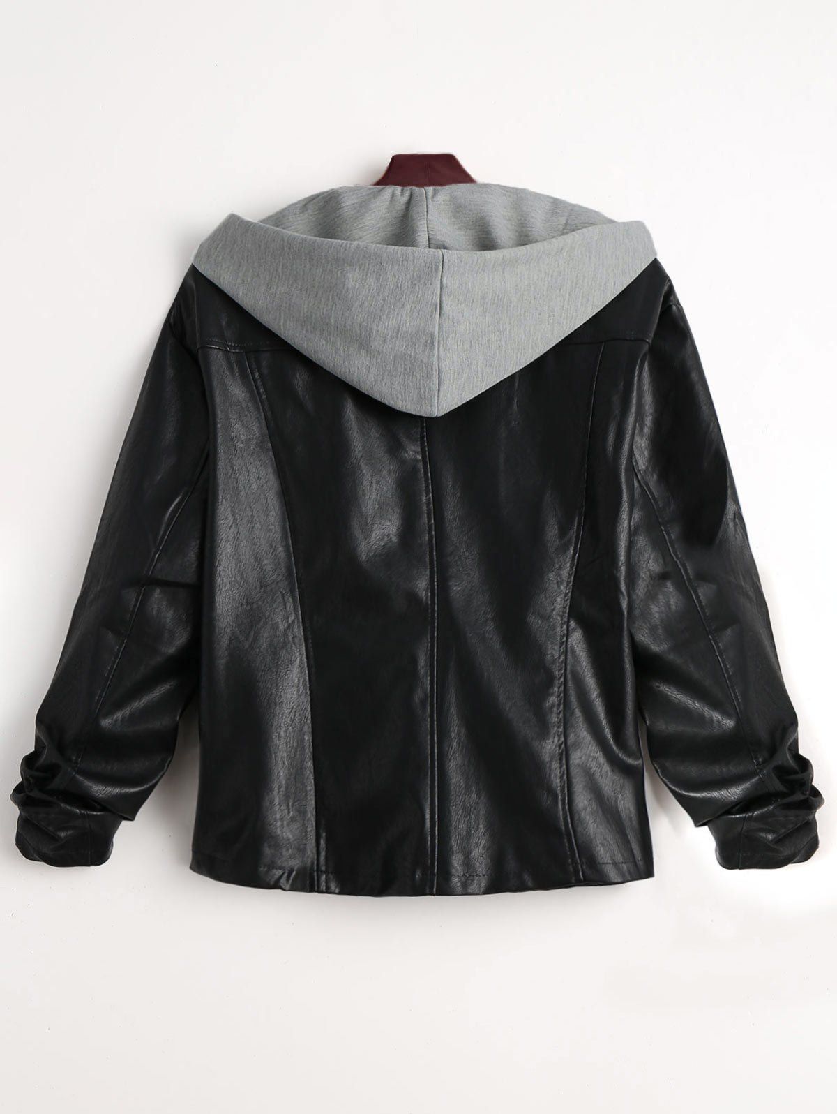 DressLily.com: Photo Gallery - Faux Leather Plus Size Two Tone Jacket