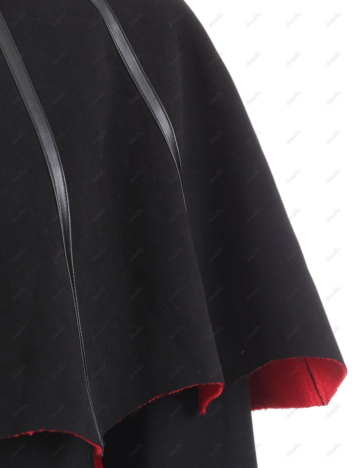 [66% OFF] 2020 Halloween Duster Zipper Coat With Cape In BLACK | DressLily