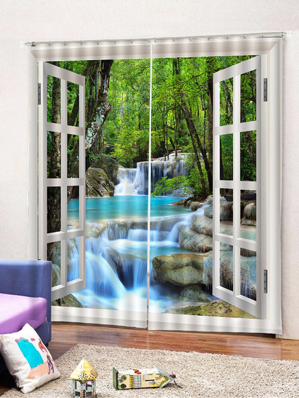 DressLily.com: Photo Gallery - 2PCS Landscape Pattern Window Curtains