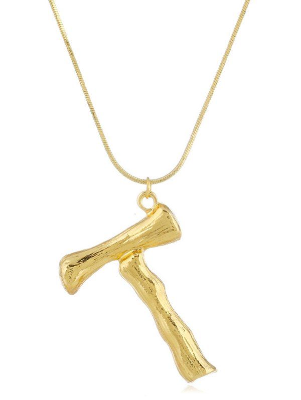 [17% OFF] 2020 Unique Personalized Letter T Necklace In GOLD | DressLily