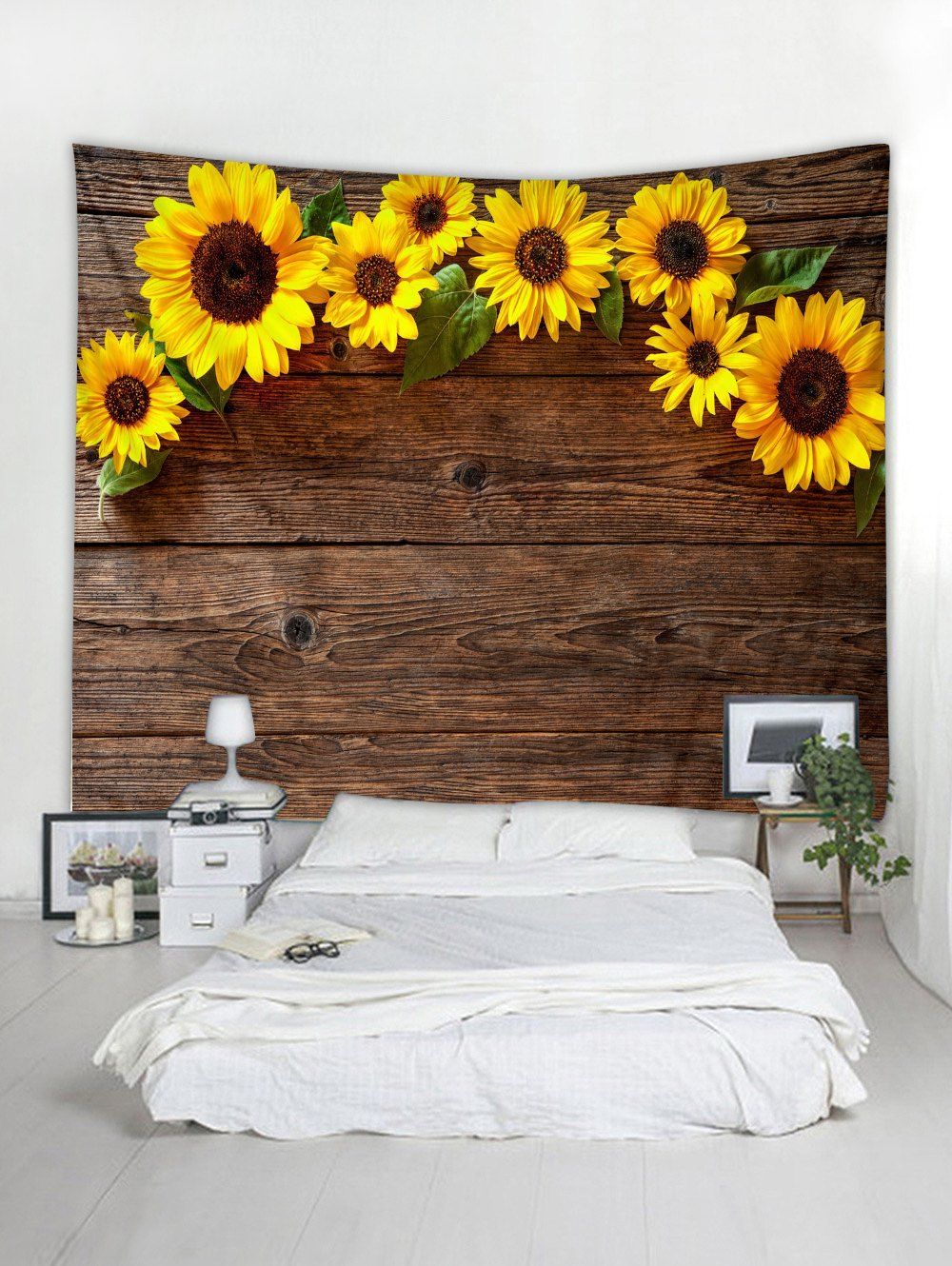 DressLily.com: Photo Gallery - Sunflower Wooden Pattern Tapestry Art ...