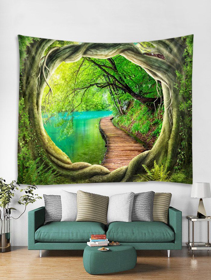 DressLily.com: Photo Gallery - Tree Road Pattern Digital Printed Tapestry