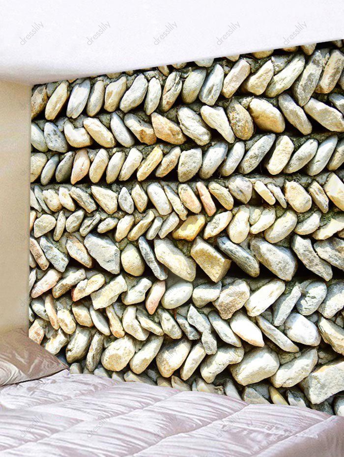 [55% OFF] 2020 3D Stone Wall Tapestry Art Decoration In WARM WHITE ...