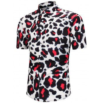 [41% OFF] 2025 Leopard Pattern Short Sleeves Shirt In LEOPARD | DressLily