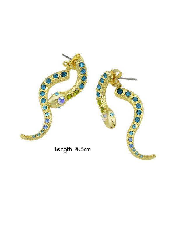 [35% OFF] 2020 Personality Snake Stud Earrings In GOLD | DressLily