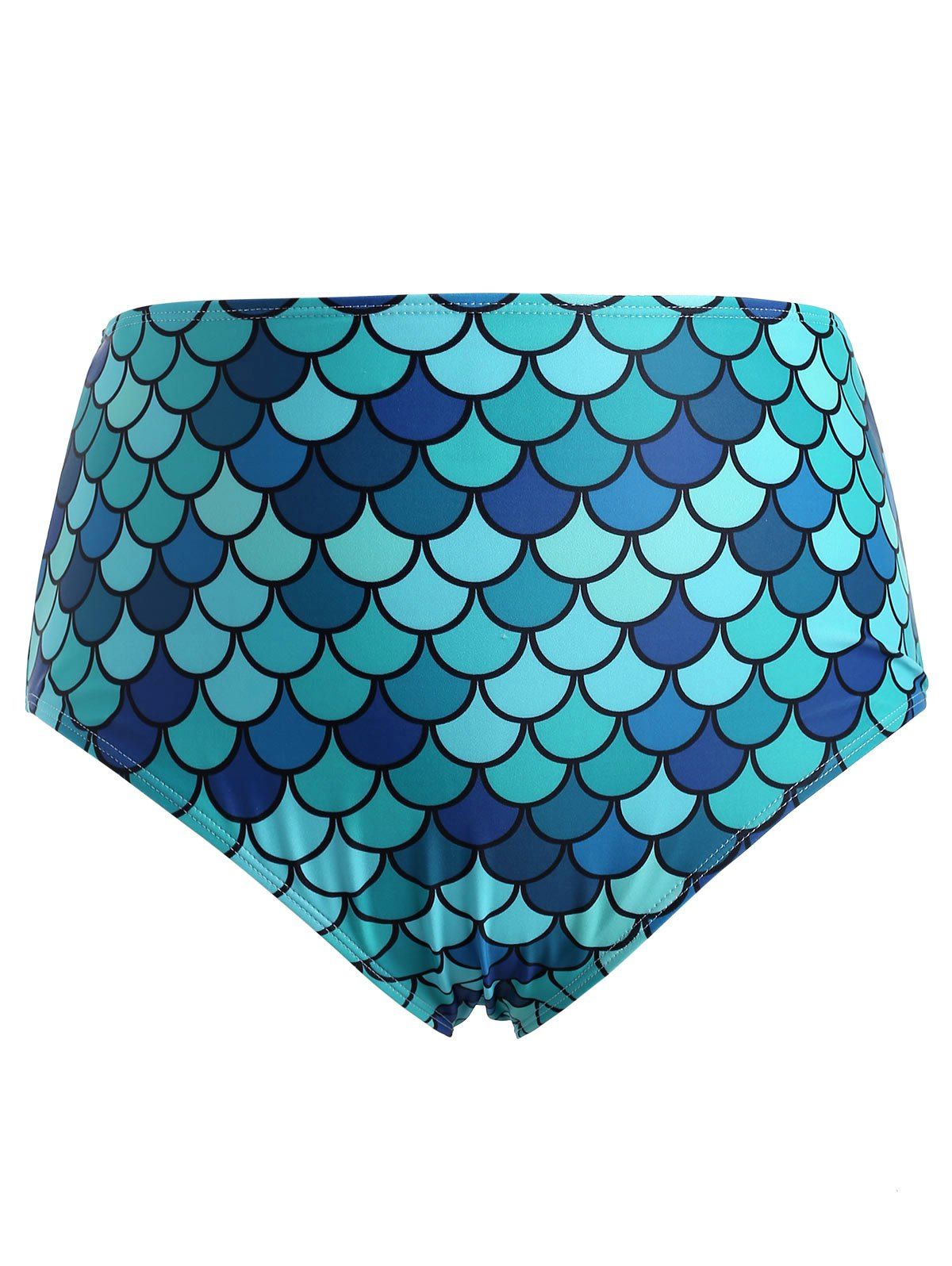 [64% OFF] 2020 Plus Size Ruffle Fish Scale Print Tankini Swimsuit In ...