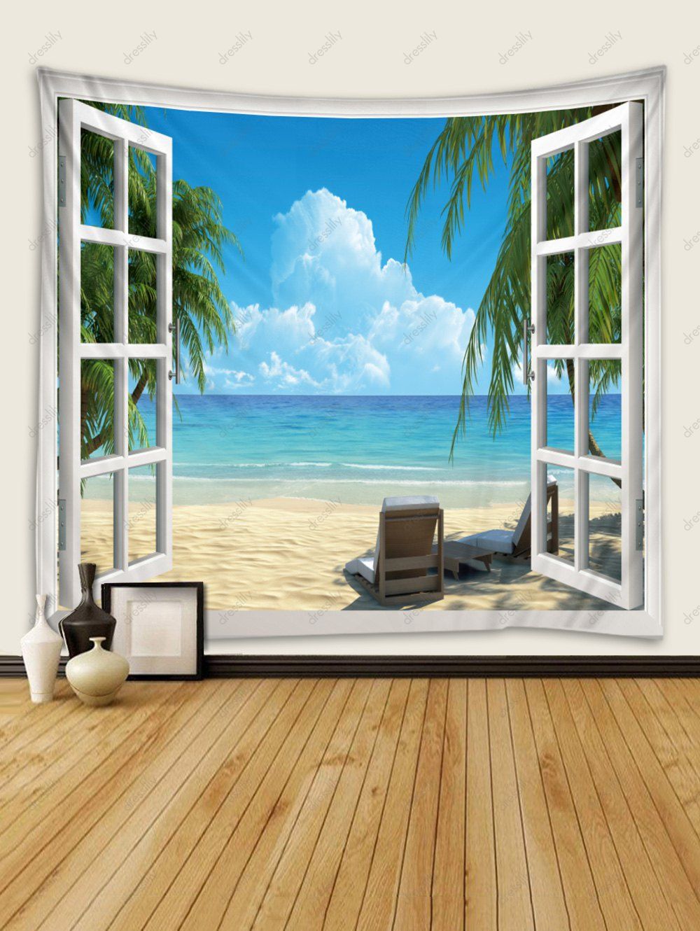 DressLily.com: Photo Gallery - Window Sea Pattern Printed Tapestry