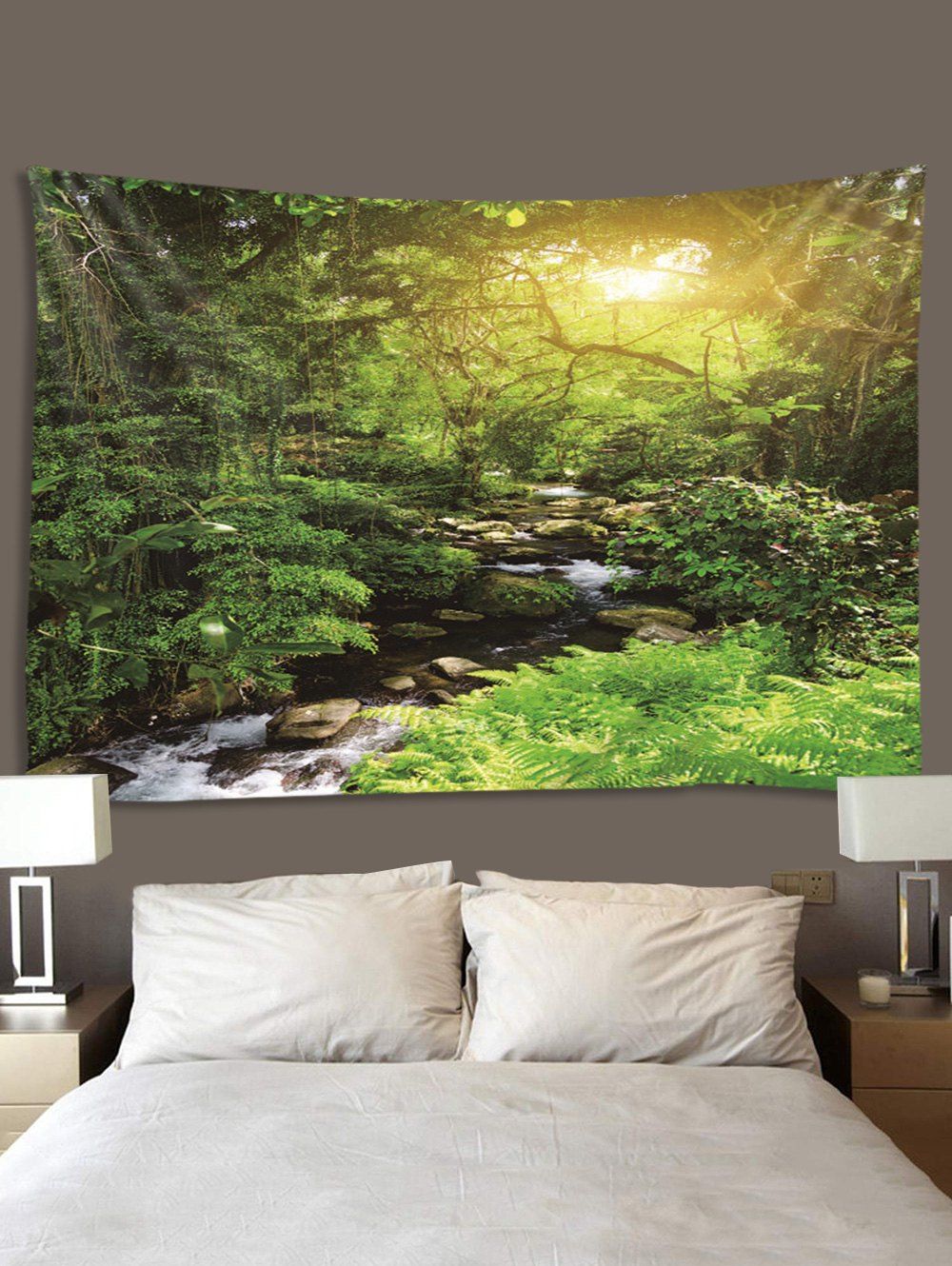 DressLily.com: Photo Gallery - Sunlight Forest Stream Print Tapestry ...