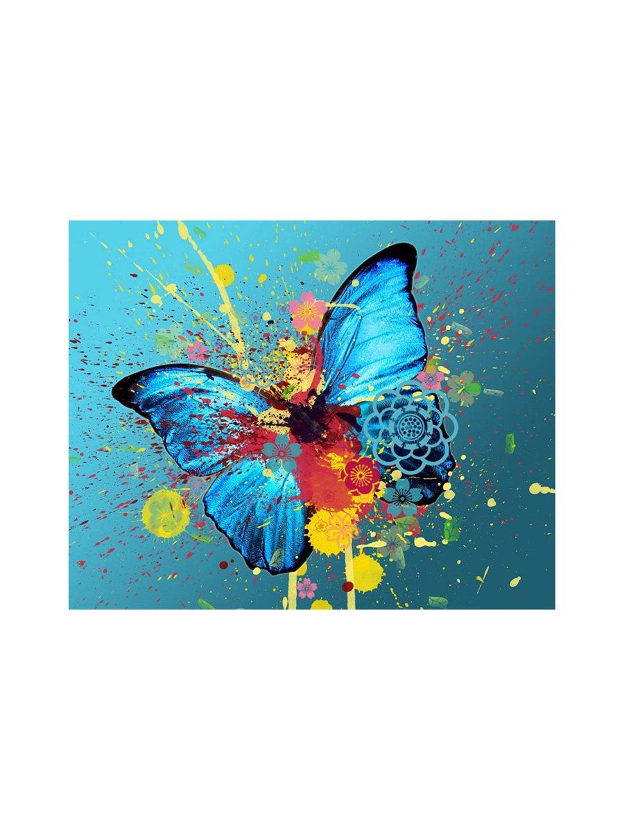 [24% OFF] 2020 Butterfly Paint Splatter Print Unframed DIY Rhinestone ...
