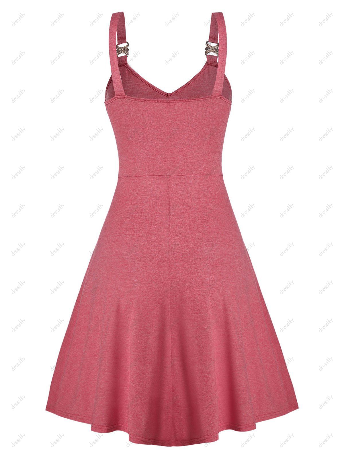 [30% OFF] 2020 Sleeveless Sequin Panel Flare Dress In VALENTINE RED ...