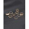 [34% OFF] 2020 9 Piece Simple Style Crinkle Metal Finger Rings Set In ...
