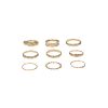 [34% OFF] 2020 9 Piece Simple Style Crinkle Metal Finger Rings Set In ...