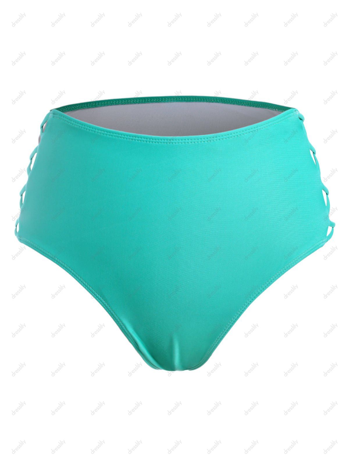 [25% OFF] 2021 Flounce Lattice Sunflower Tankini Swimsuit In MACAW BLUE ...