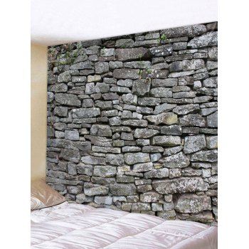 [26% OFF] 2025 Stone Wall Print Home Decor Tapestry In Multicolor Z ...