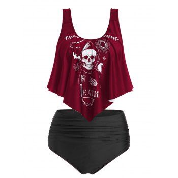 [39% OFF] 2022 Gothic Tankini Swimwear Tummy Control Swimsuit Skull ...
