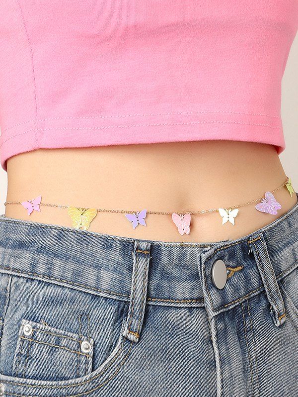 [33% OFF] 2020 Colorful Butterfly Belly Chain In Multicolor A | DressLily