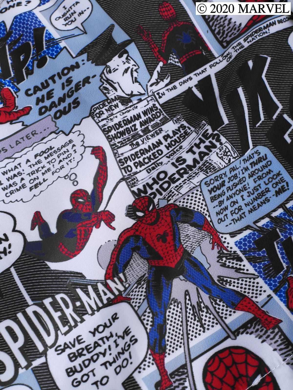 [32% OFF] 2021 Marvel Spider-Man Comics Pattern Shorts In BLUE GRAY ...