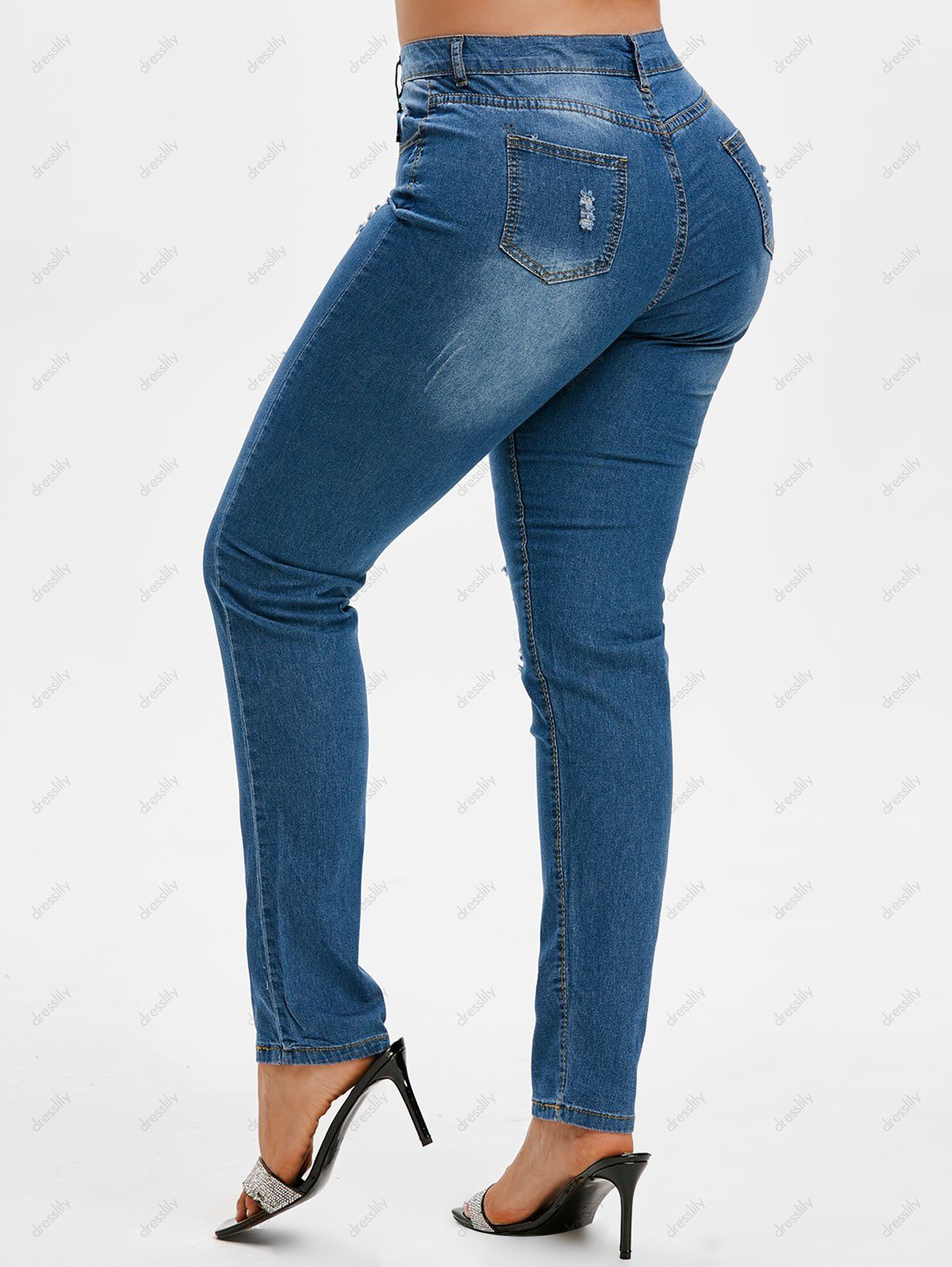 [37 Off] 2021 Jean Moulant Déchiré à Taille Haute De Grande Taille En