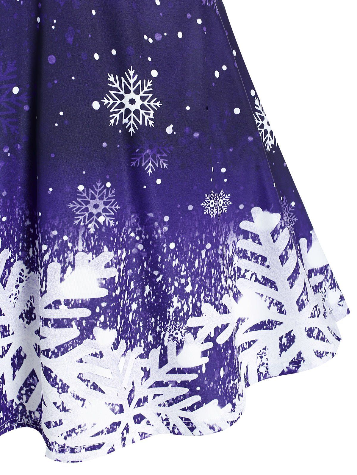 [34% OFF] 2020 Snowflake Print Ombre Color Christmas Dress In DEEP BLUE ...