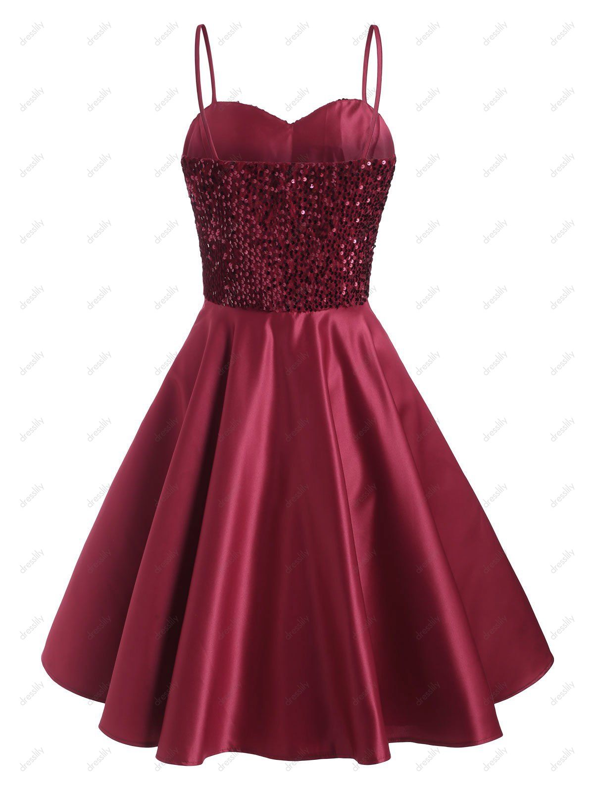 [25% OFF] 2021 Sparkly Sequined A Line Party Dress In RED | DressLily
