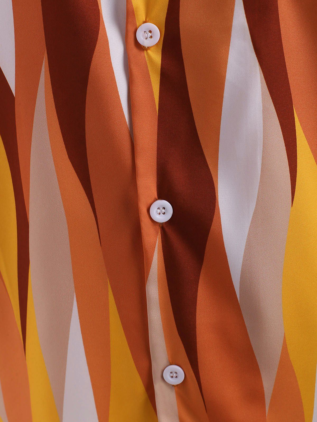 [25% OFF] 2021 Colorful Geometric Button Up Shirt In YELLOW | DressLily