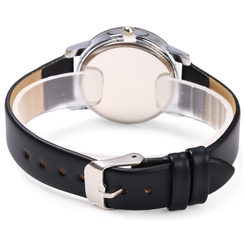 2018 Women Quartz Watch Line Dial Leather Band BLACK In Women's Watches ...