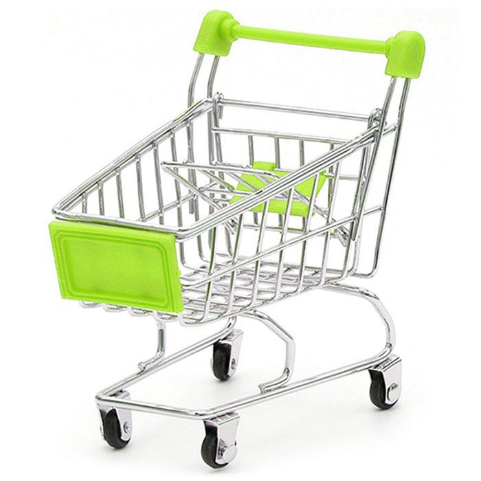[41% OFF] 2021 Fashion Mini Supermarket Hand Trolleys Baby Toy In GREEN ...