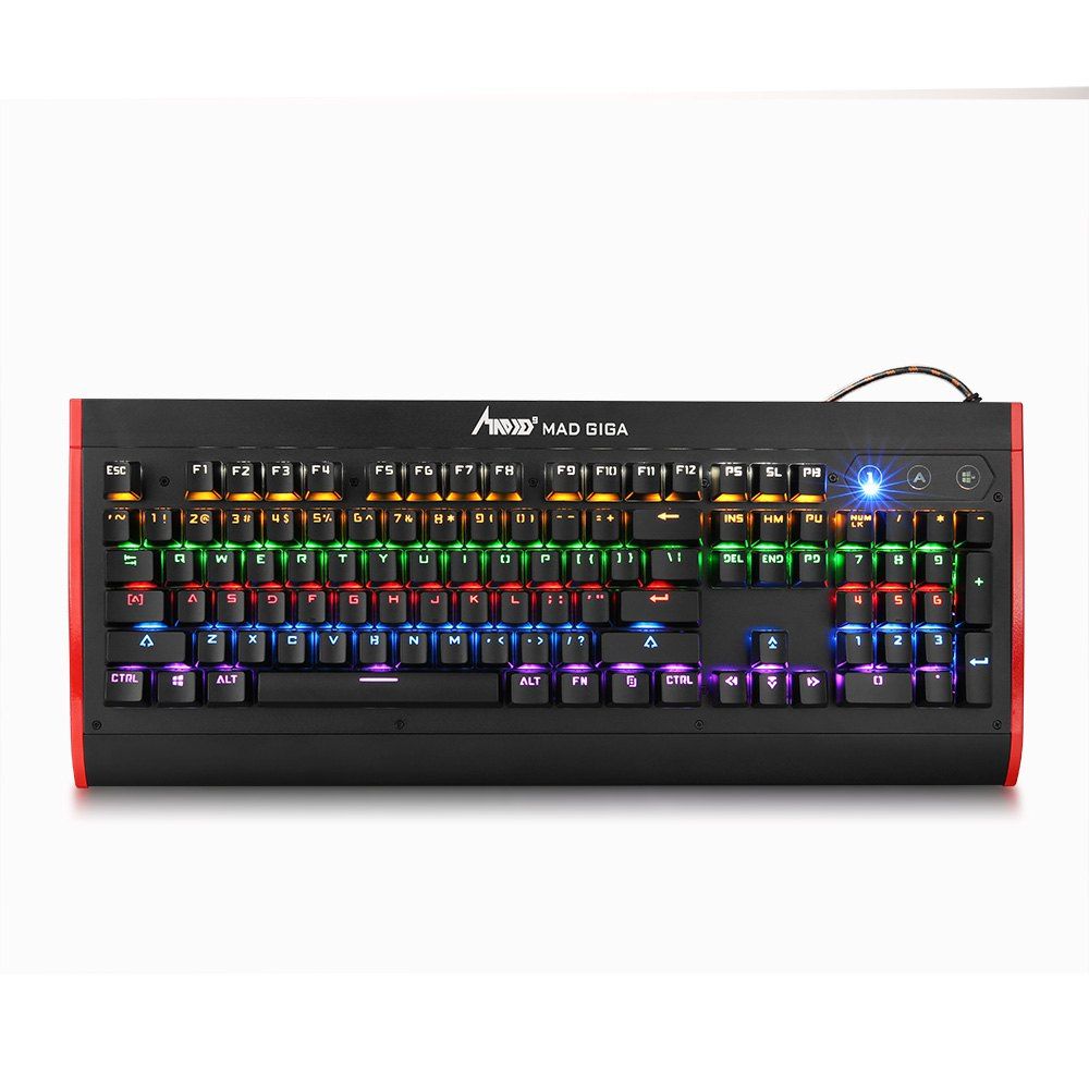 [35% OFF] 2020 MAD GIGA K380 Mechanical Keyboard In BLACK/RED | DressLily