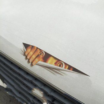 2018 3D Car Stickers Creative Personality Modification Mens Eyes ...