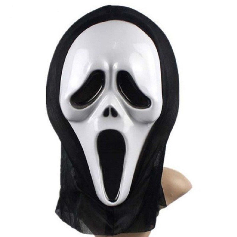 2018 Funny Full Face PVC Realistic Scary Horror Mask Halloween Death ...