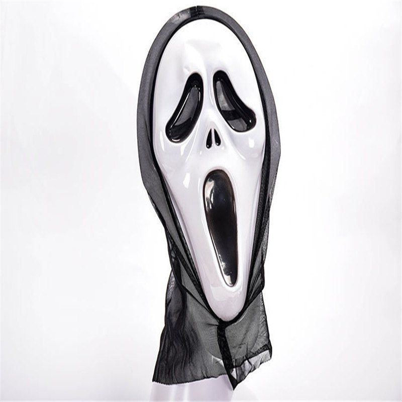2018 Funny Full Face PVC Realistic Scary Horror Mask Halloween Death ...