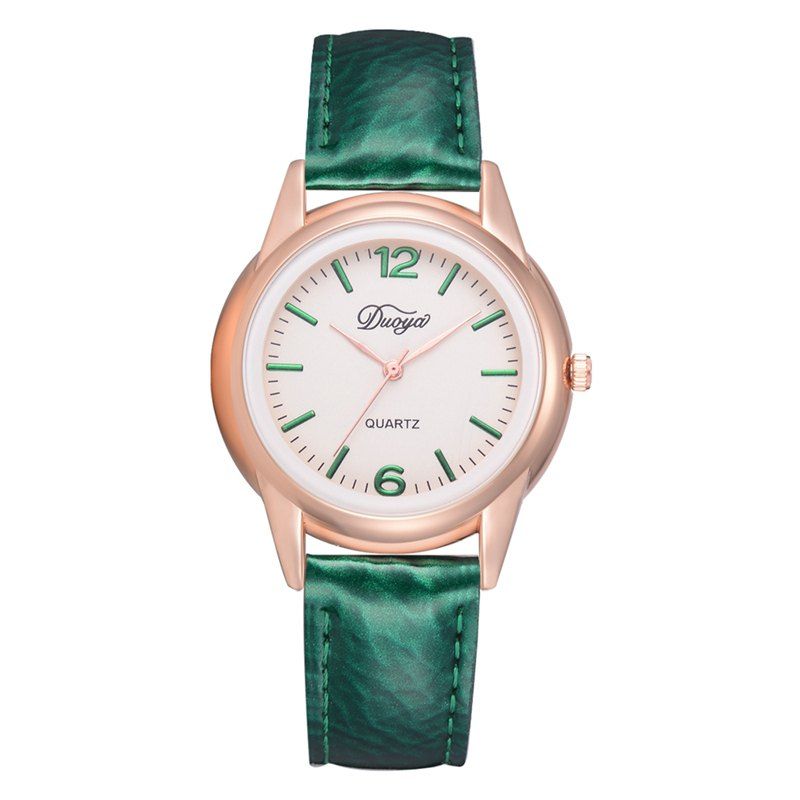 [17% OFF] 2020 Disu DS139 Women Leather Quartz Watch In GREEN | DressLily